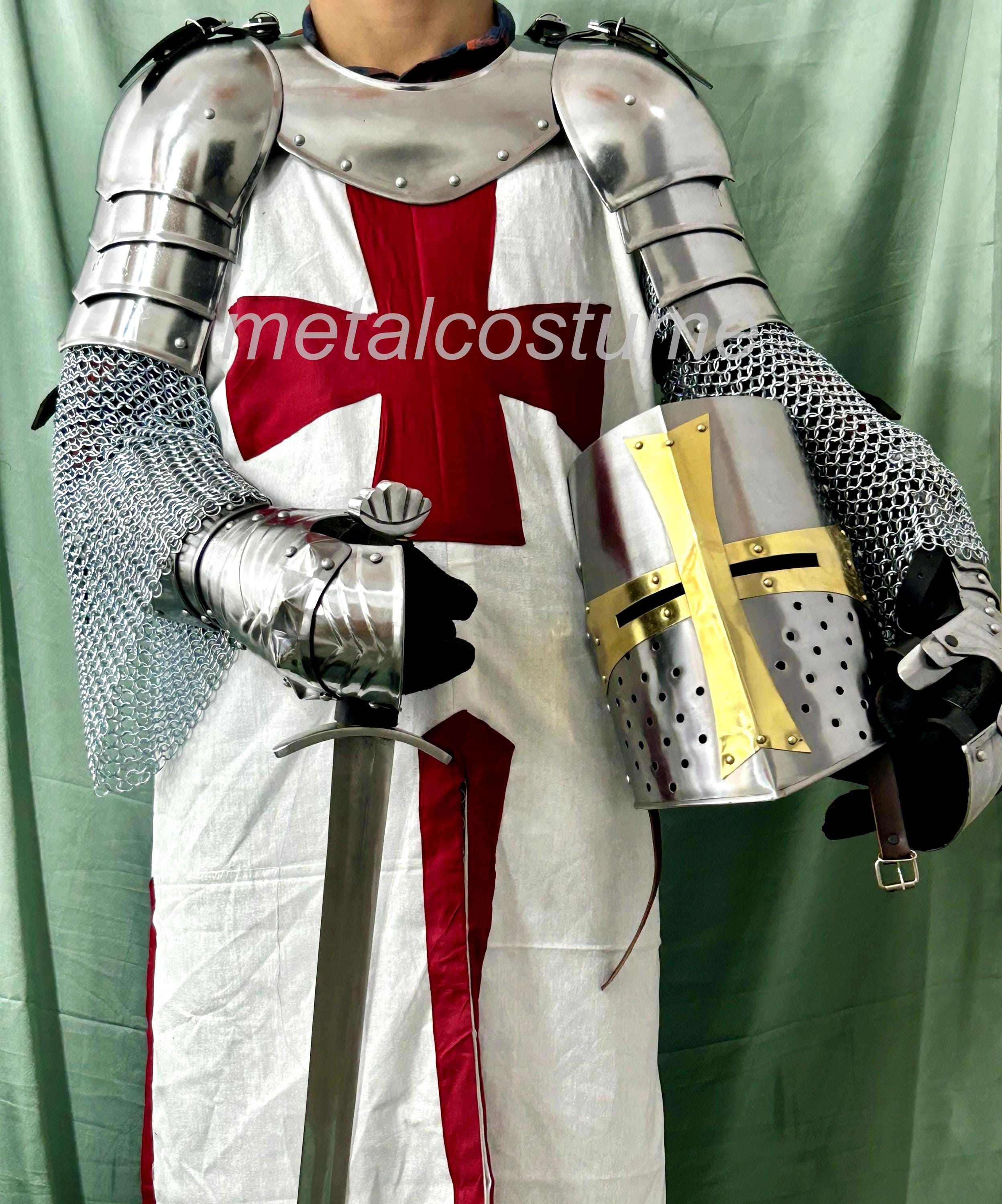 Medieval Knight Templar Crusader Costume – Full Armor Set With ...