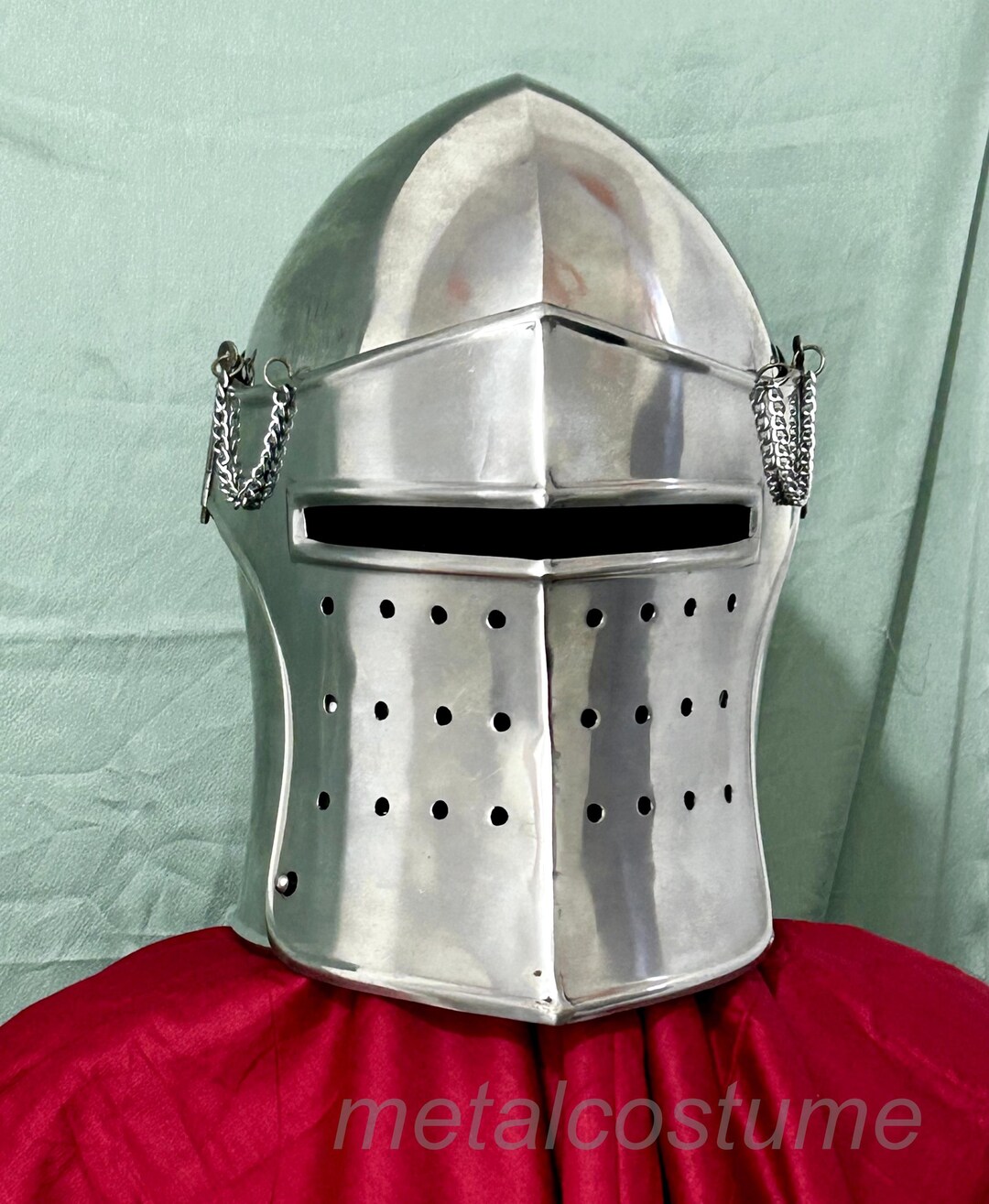 Medieval Barbute Warrior Helmet Templar Knight Fully Functional Helmet ...