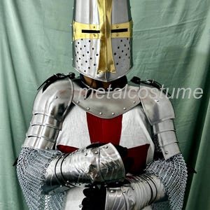Medieval Knight Templar Crusader Costume – Full Armor Set With ...
