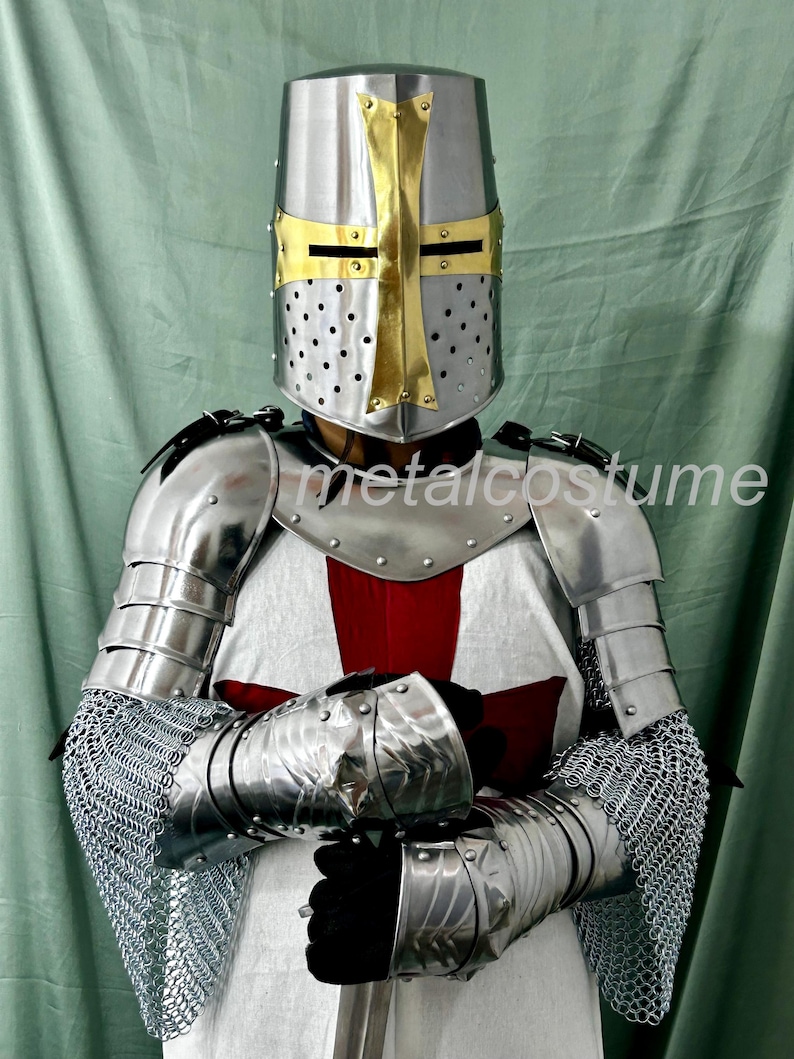 Medieval Knight Templar Crusader Costume – Full Armor Set With ...