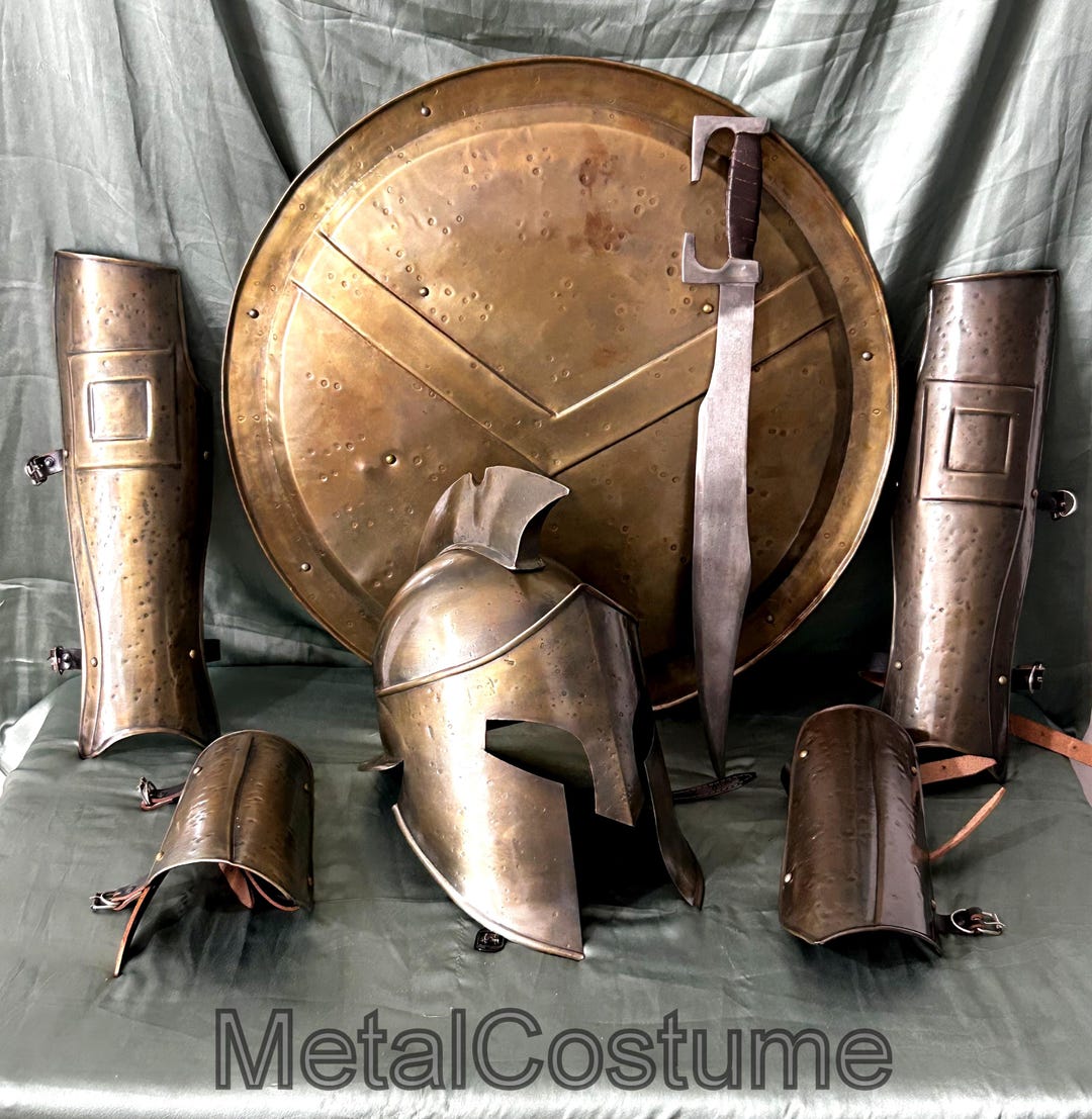 Ancient Greek Spartan Costume – Handmade Warrior Armor for LARP ...