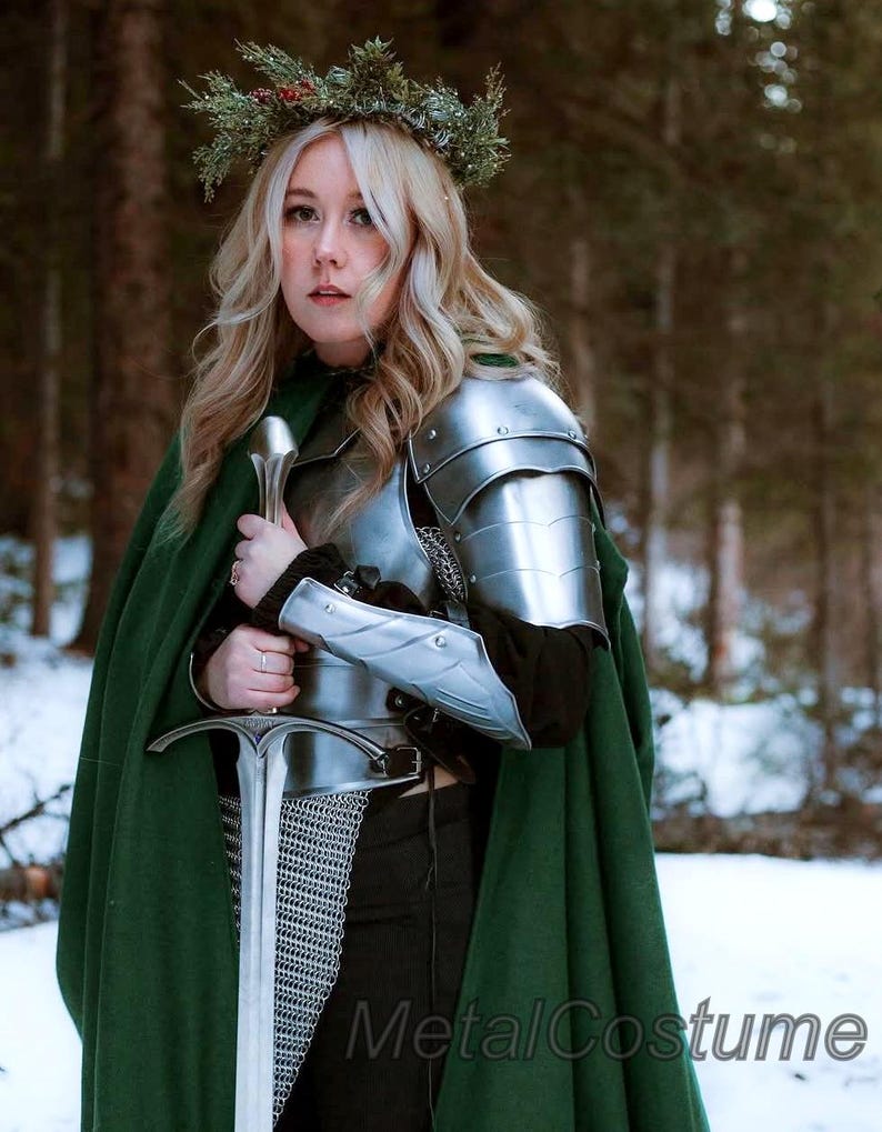 Medieval Female Knight Armor | Custom Steel Lady Warrior Suit | SCA ...