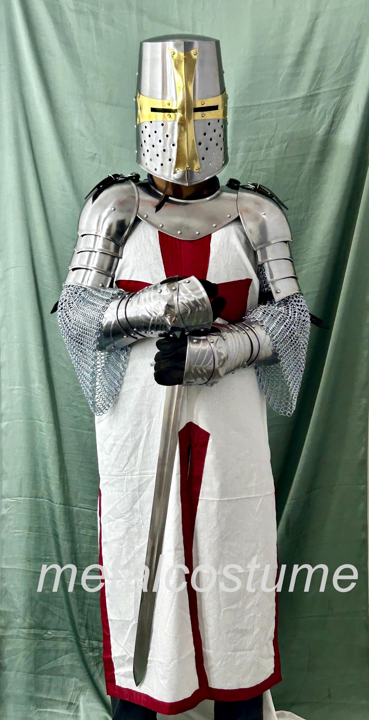 Medieval Knight Templar Crusader Costume – Full Armor Set With ...
