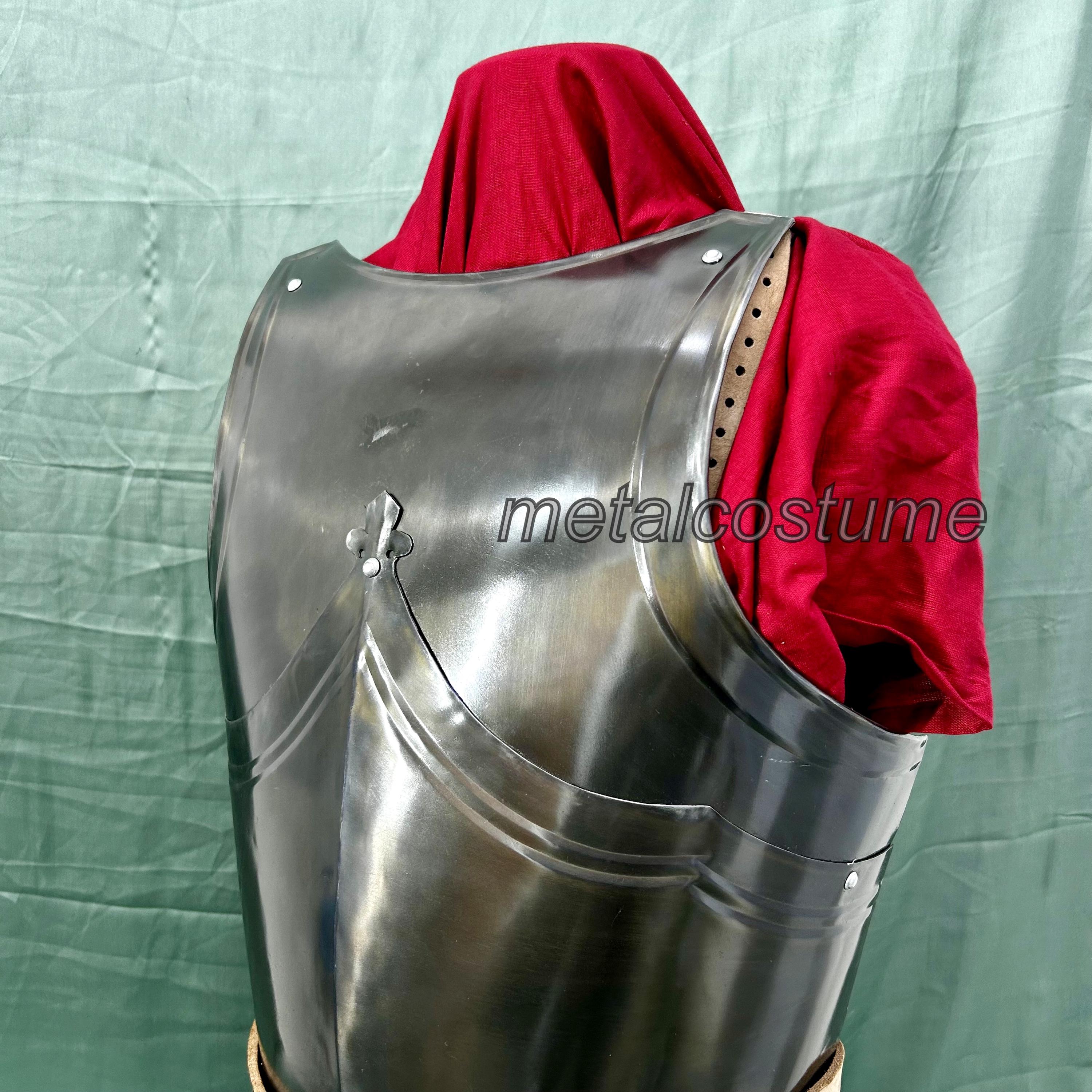 Medieval Blackened Steel Chest Plate & Tassets Templar Knight Blackened ...