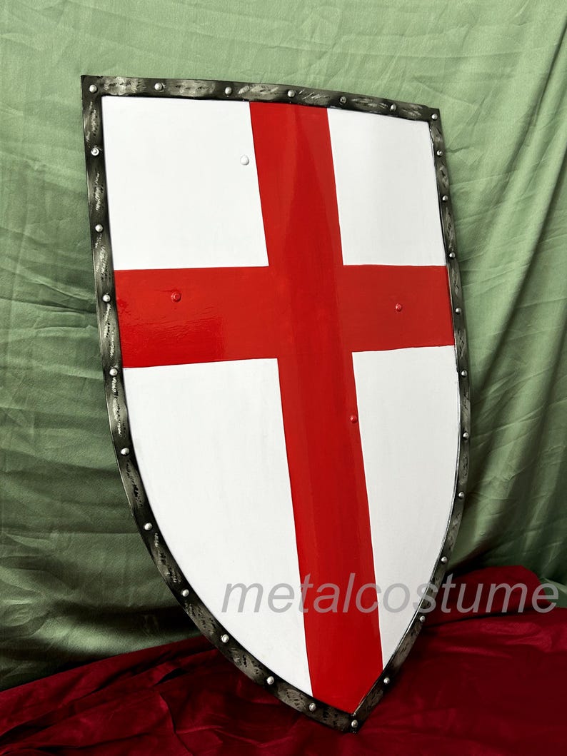 Medieval Templar Crusader Battle Red Cross Knight Armor Shield for ...