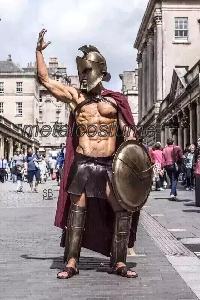 Spartan Greek Warrior Costume King Leonidas Roman Outfit for Cosplay - Etsy