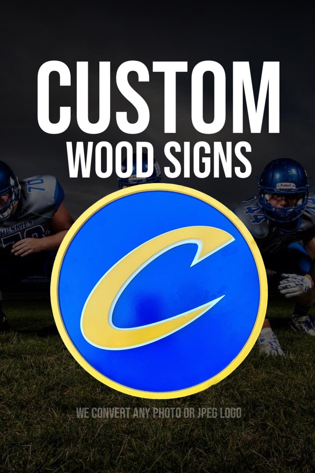 Custom Sports Logo Sign, Athlete Sign, Customizable Sign, Cut Out Sign ...