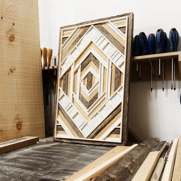 Wood Mosaic - Etsy