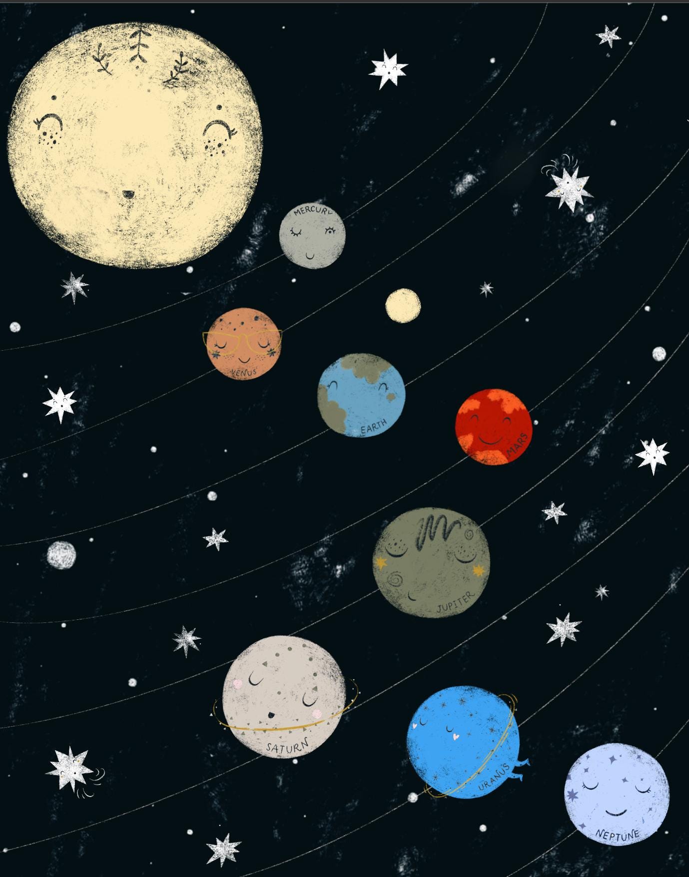 Solar System Digital Print - Etsy