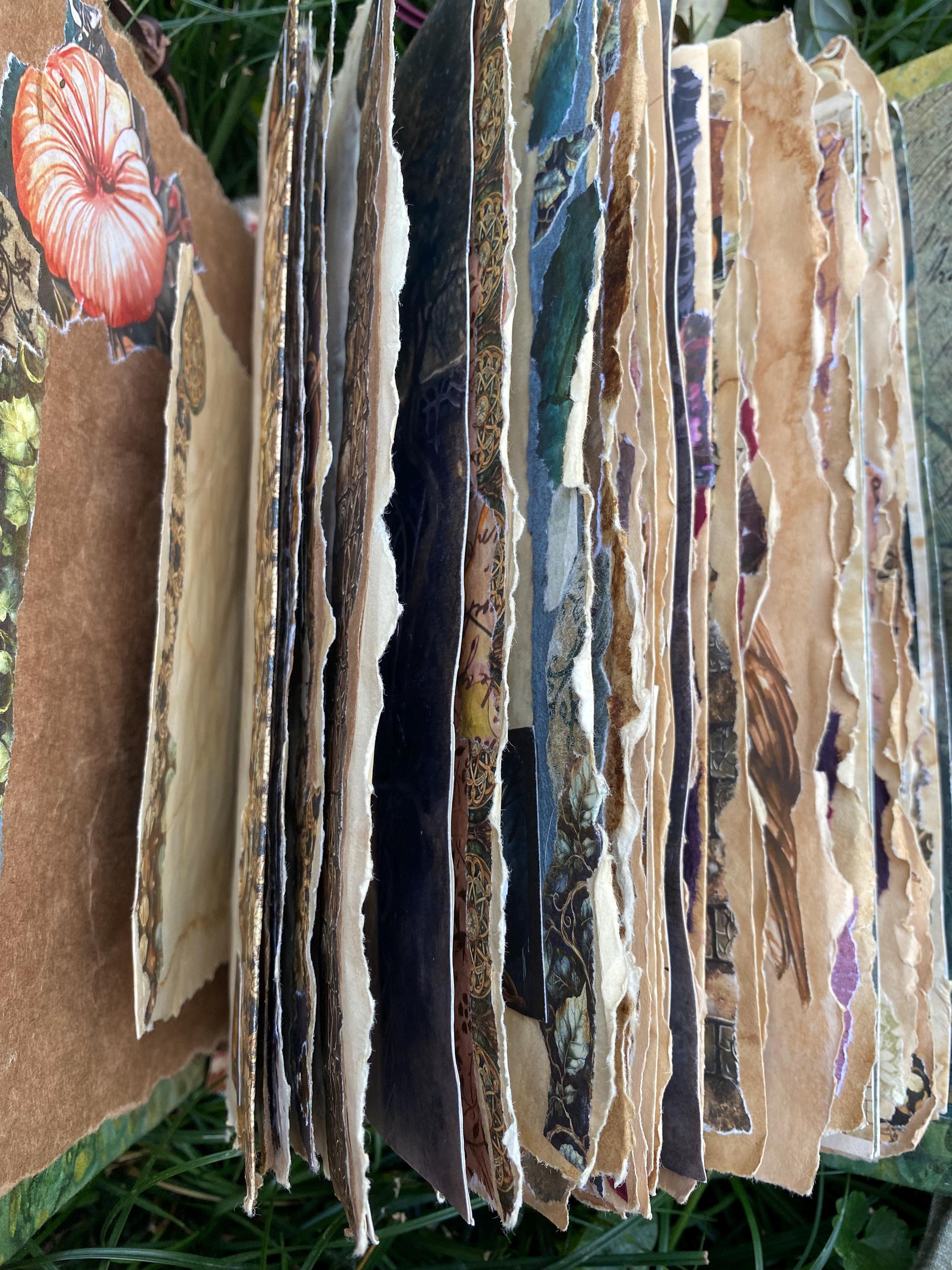 Wild Woods With Collage Junk Journal, Woodland Journal, Forest Notebook, Grimoire, - Etsy