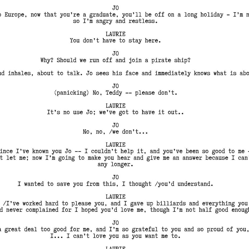 Movie Script Print - Etsy