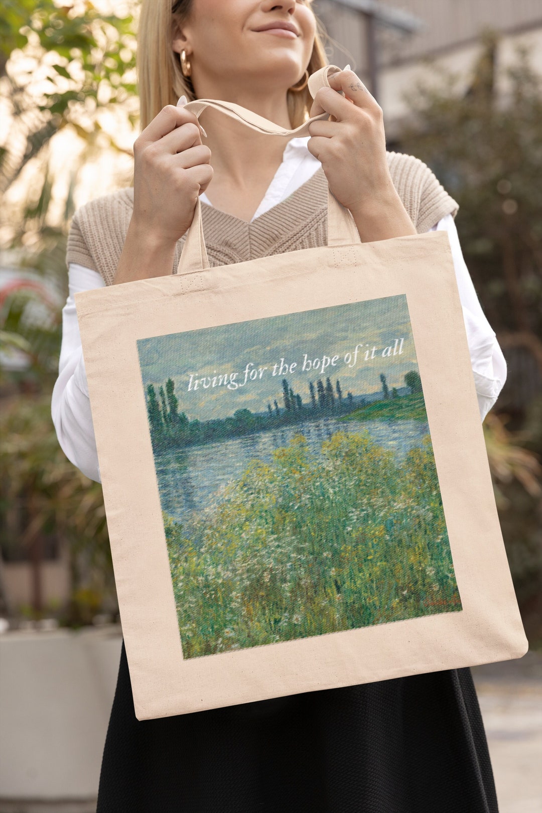 August Lyric Tote Bag, Living for the Hope of It All Lyric, Folklore ...