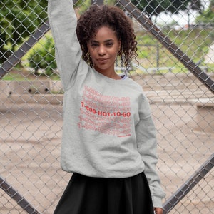 Original HOT TO GO! Song Lyric Sweatshirt, Queer Pop Music Fan, Gift ...