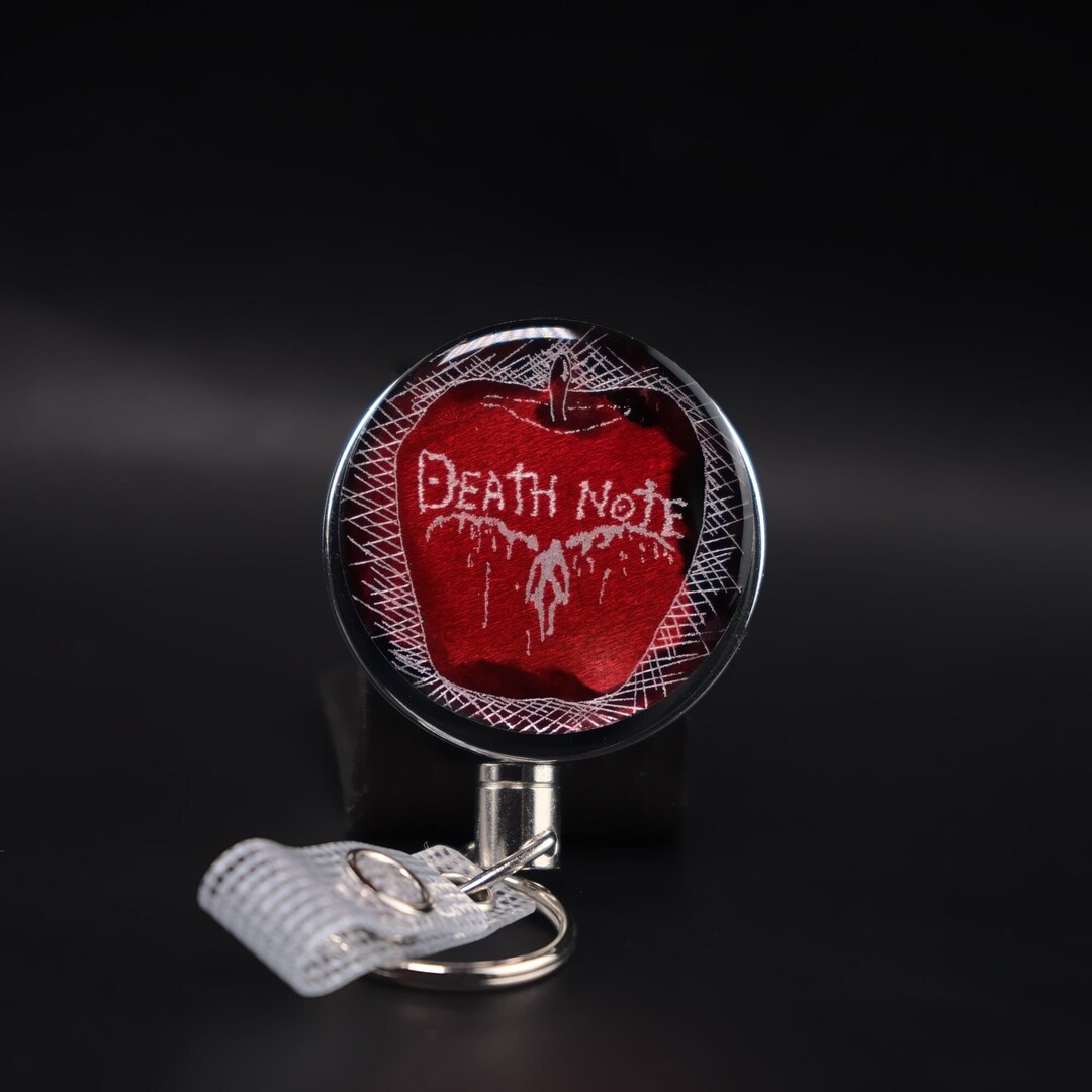 Death Anime Note Painted Hand-engraved Badge Reel - Etsy