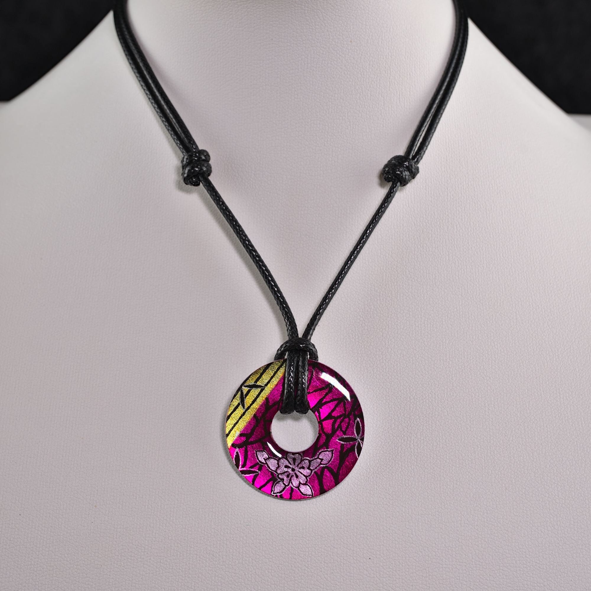 Demon Anime Slayer Painted Hand-engraved Adjustable Necklace Series 1 ...