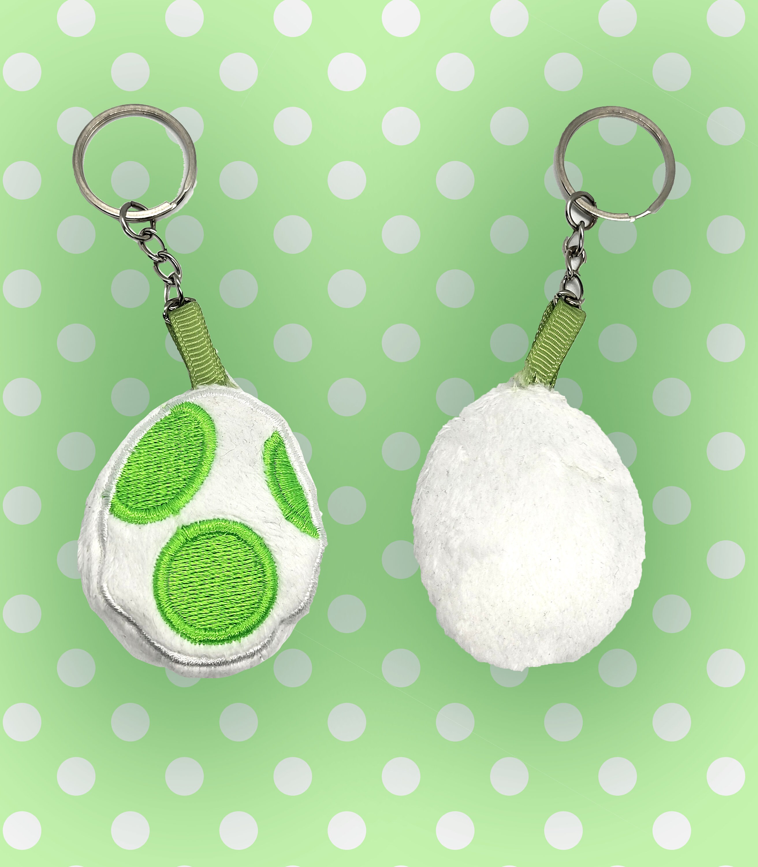 Yoshi Egg ITH Pattern Keychain Plushie - Etsy