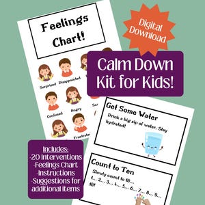 Printable Calm Down Kit 20 Interventions and Tools to Help Kids ...