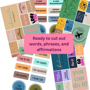 Printable Vision Board Kit Be Your Best Self Vision Board for Positive ...