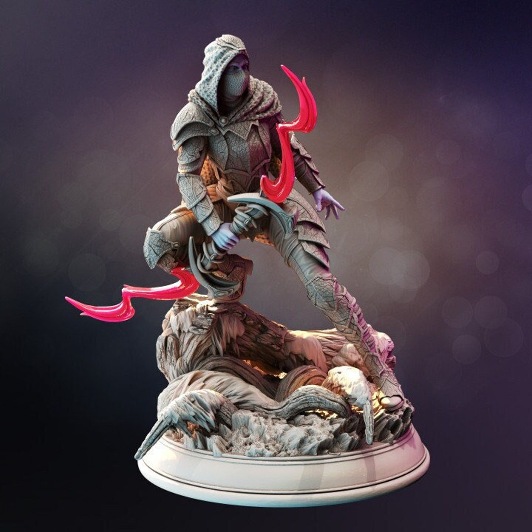 Exrin the Deadly Drow Swamp Ranger 3D Miniature for D&D 5e - Etsy UK