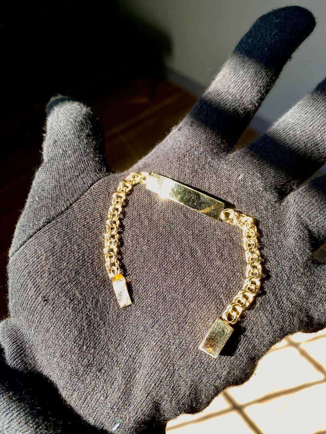10K Gold Chino Link Style Baby/kid Bracelets! - Etsy