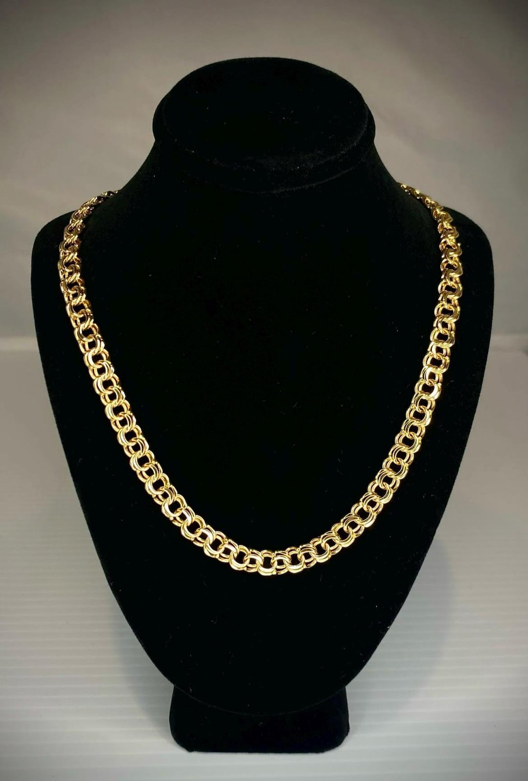 Authentic 10K Gold Chino Link Chain – Unisex Design - Etsy
