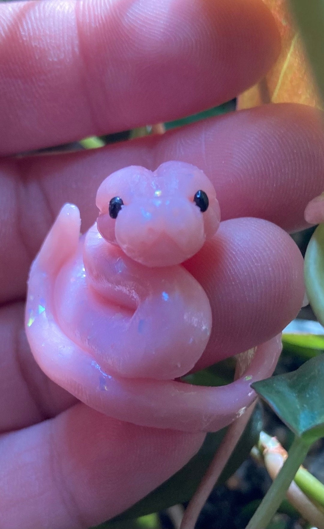 Pink Opal Ball Python Ring - Etsy