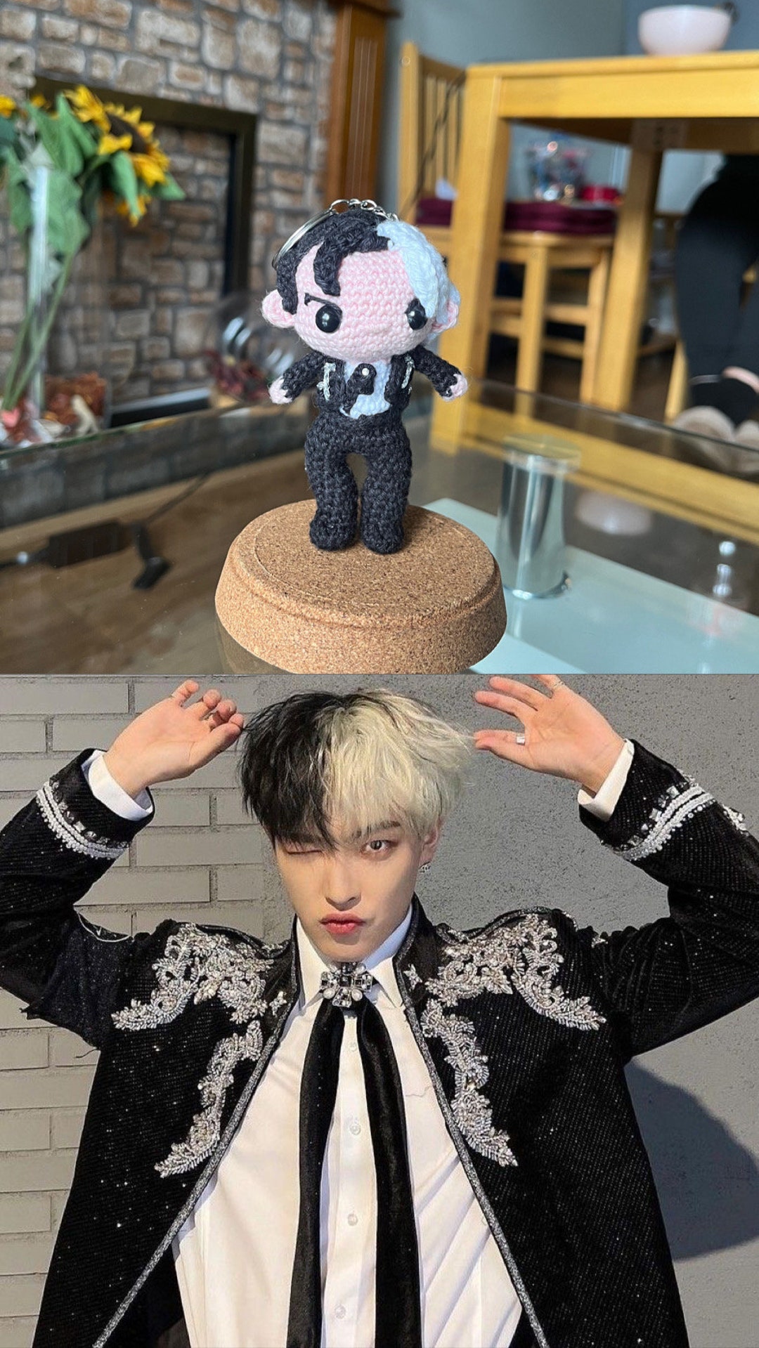 ATEEZ Oreo Hongjoong Crochet Figure Keychain stand Not Included - Etsy