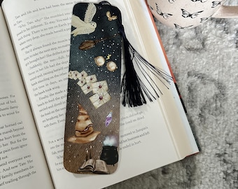 HP Bookmarks Hogwarts Library Bookmark Wizard Gift Book Lover Gift - Etsy