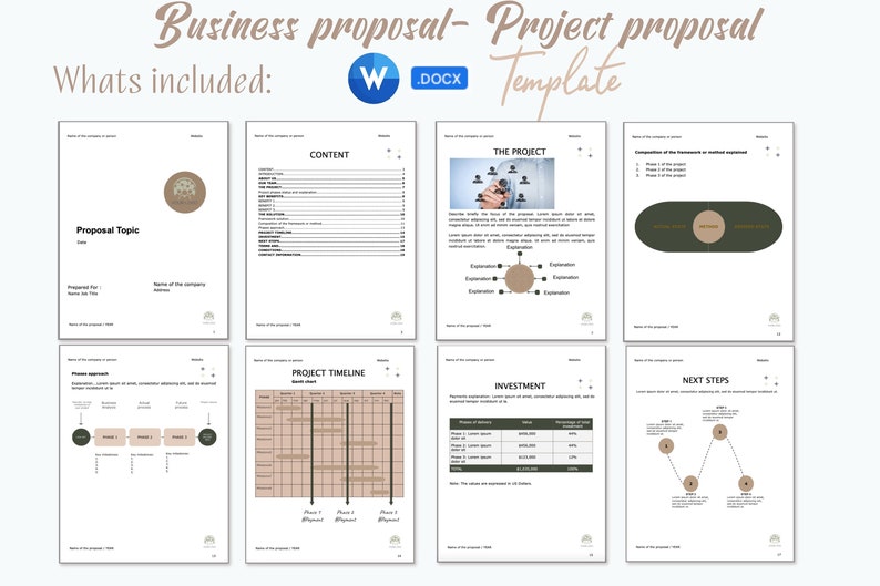 Project Proposal Template Client Proposal Consultant - Etsy