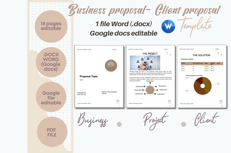 Project Proposal Template, Client Proposal, Consultant Proposal, Business Proposal Template ...
