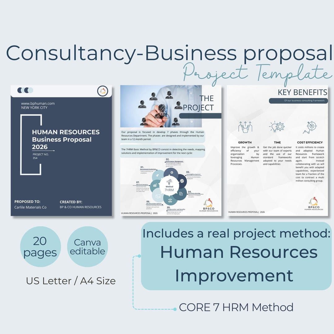 Human Resources Business Proposal, Client Proposal, Consultant Proposal ...