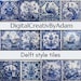 X12 Delft Pattern Tiles Digital Download - Etsy