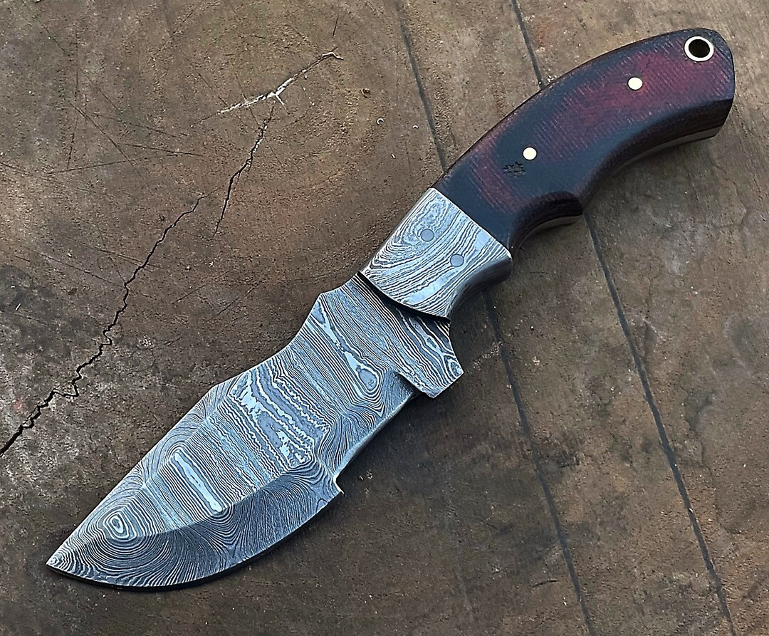 Hunting Knife Custom Handmade Tracker Knife Damascus Steel Knife ...