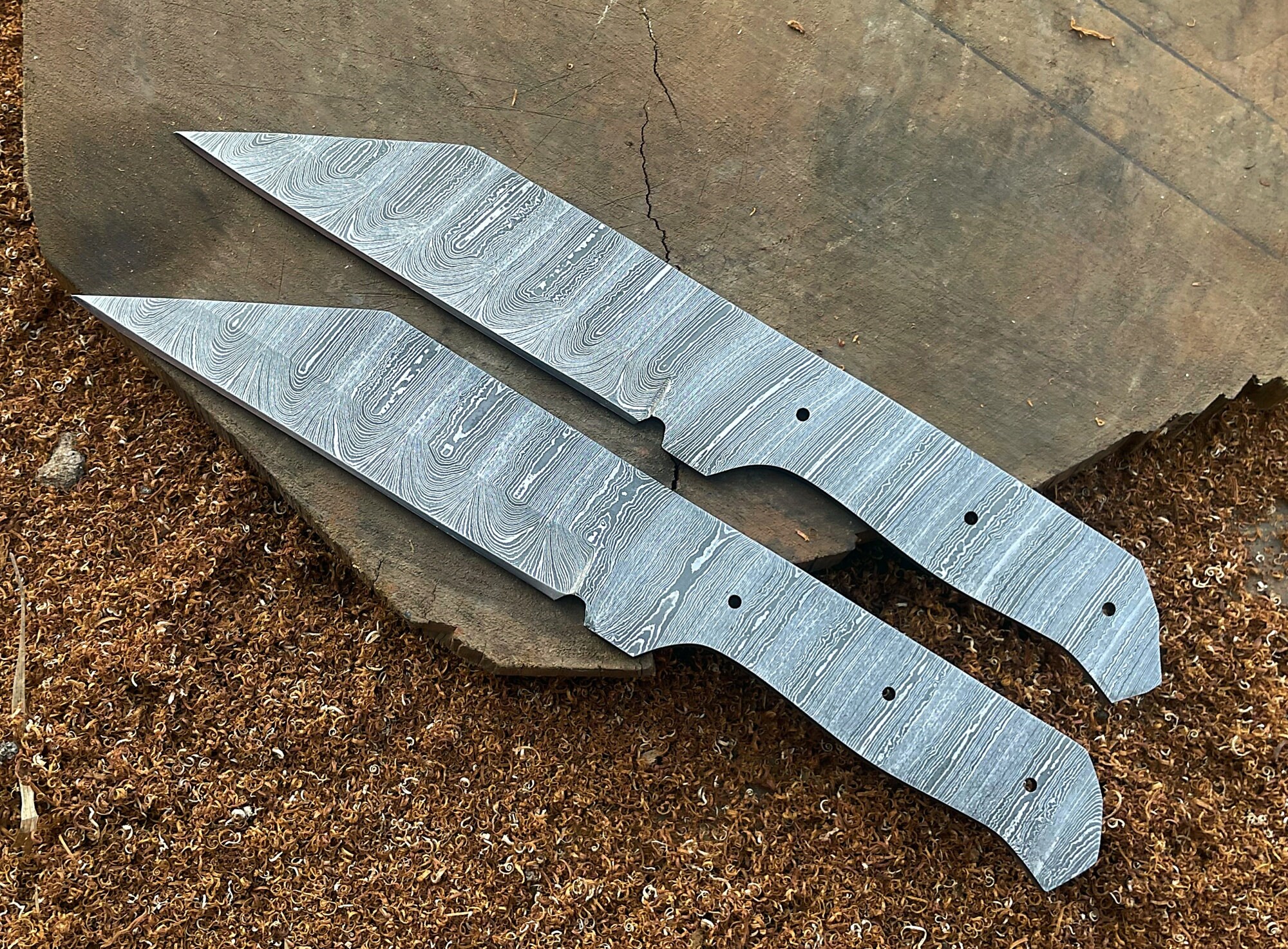Hunting Knife Custom Handmade Seax Knife Damascus Steel Knife Blank ...