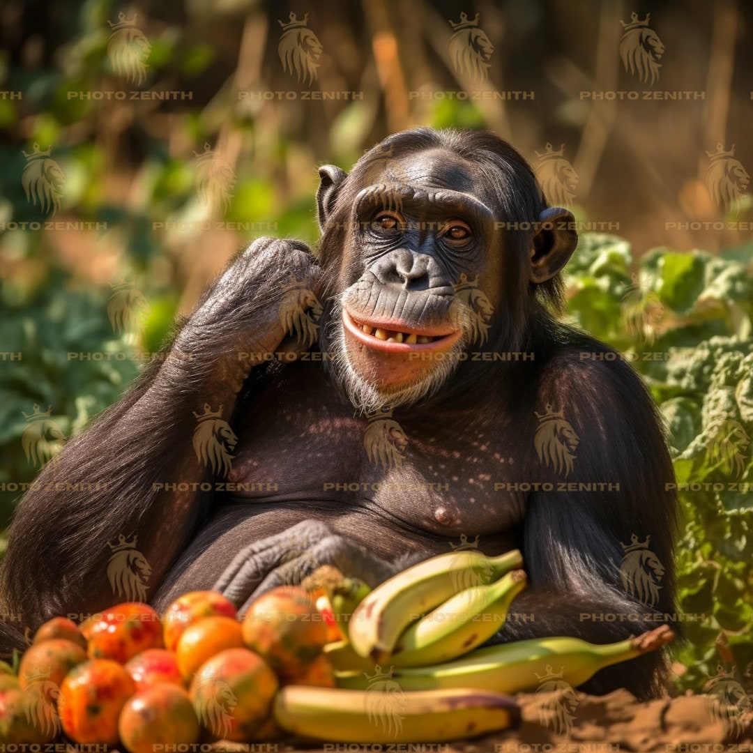 Chimpanzee Fruit Feast - Etsy