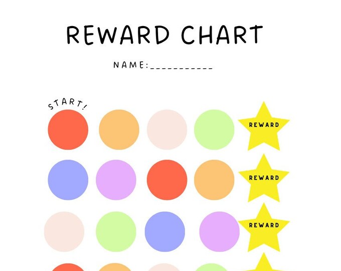 Reward Chart, Toddler Reward Chart, Reward Chart Printable, Kids ...