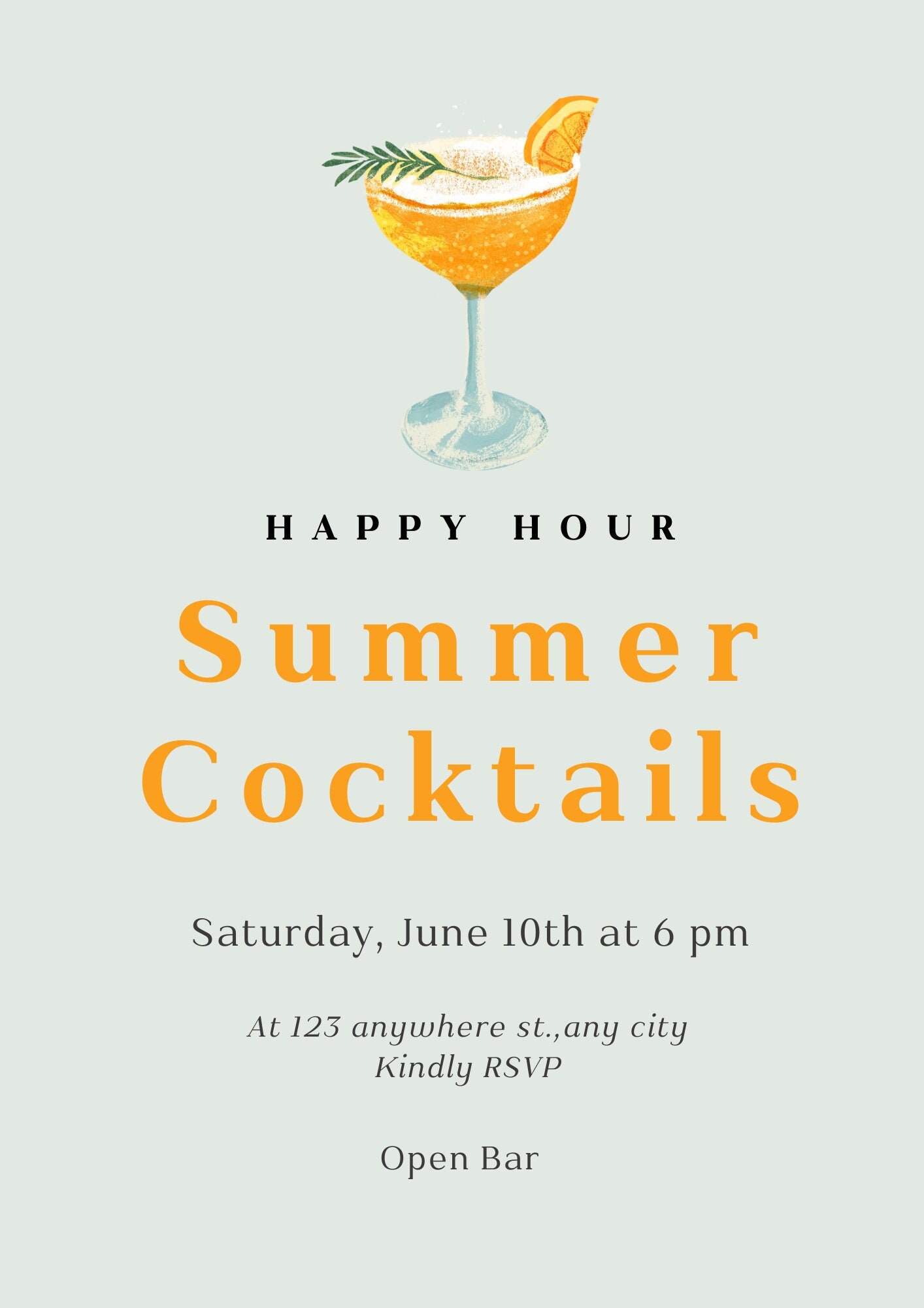 Digital Happy Hour Invitation Template - Etsy