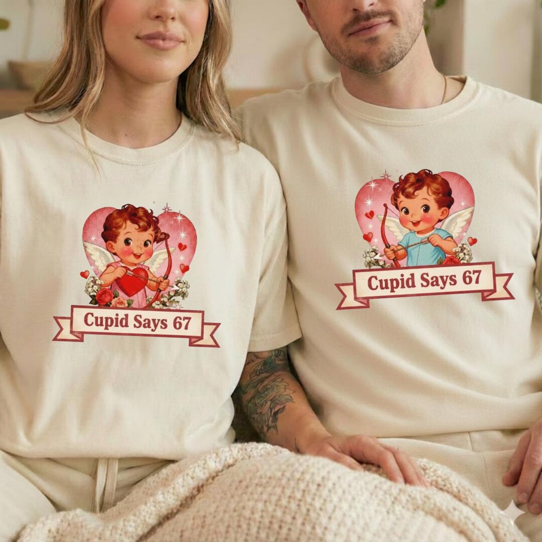 Vintage Cupid 67 Comfort Colors Tee • Retro Valentines Day Gifted ...