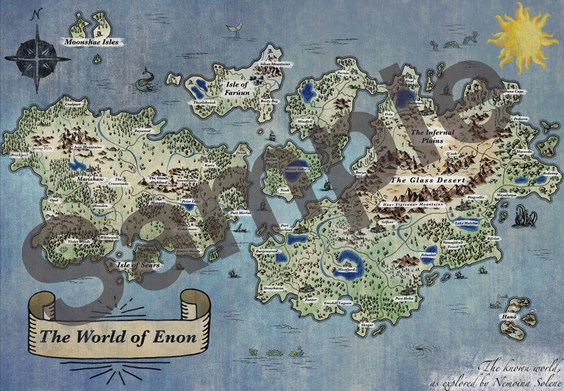 Custom Fantasy World Map | Dnd, TTRPG | 6k Resolution - Etsy