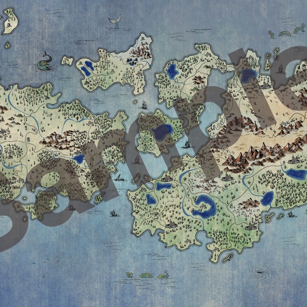 Dnd Custom World Map - Etsy