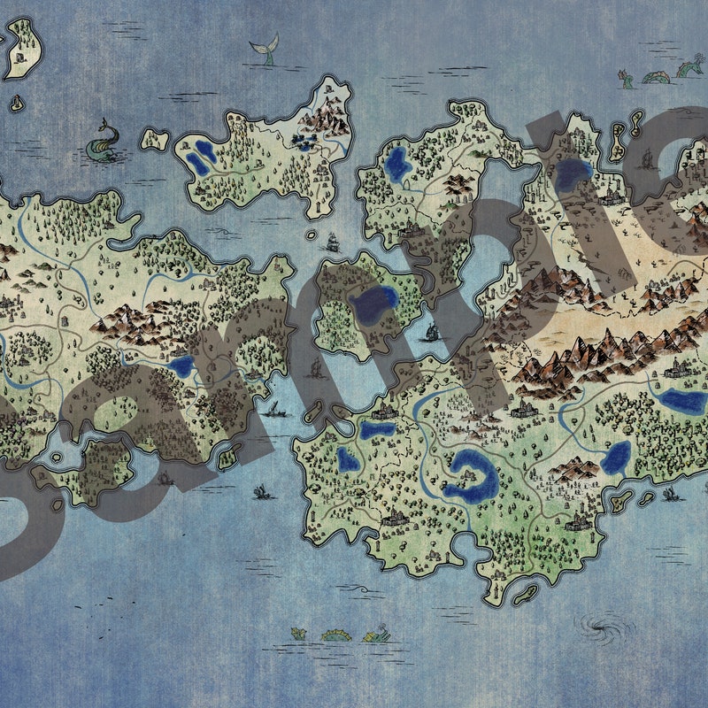 World Map for Dnd - Etsy