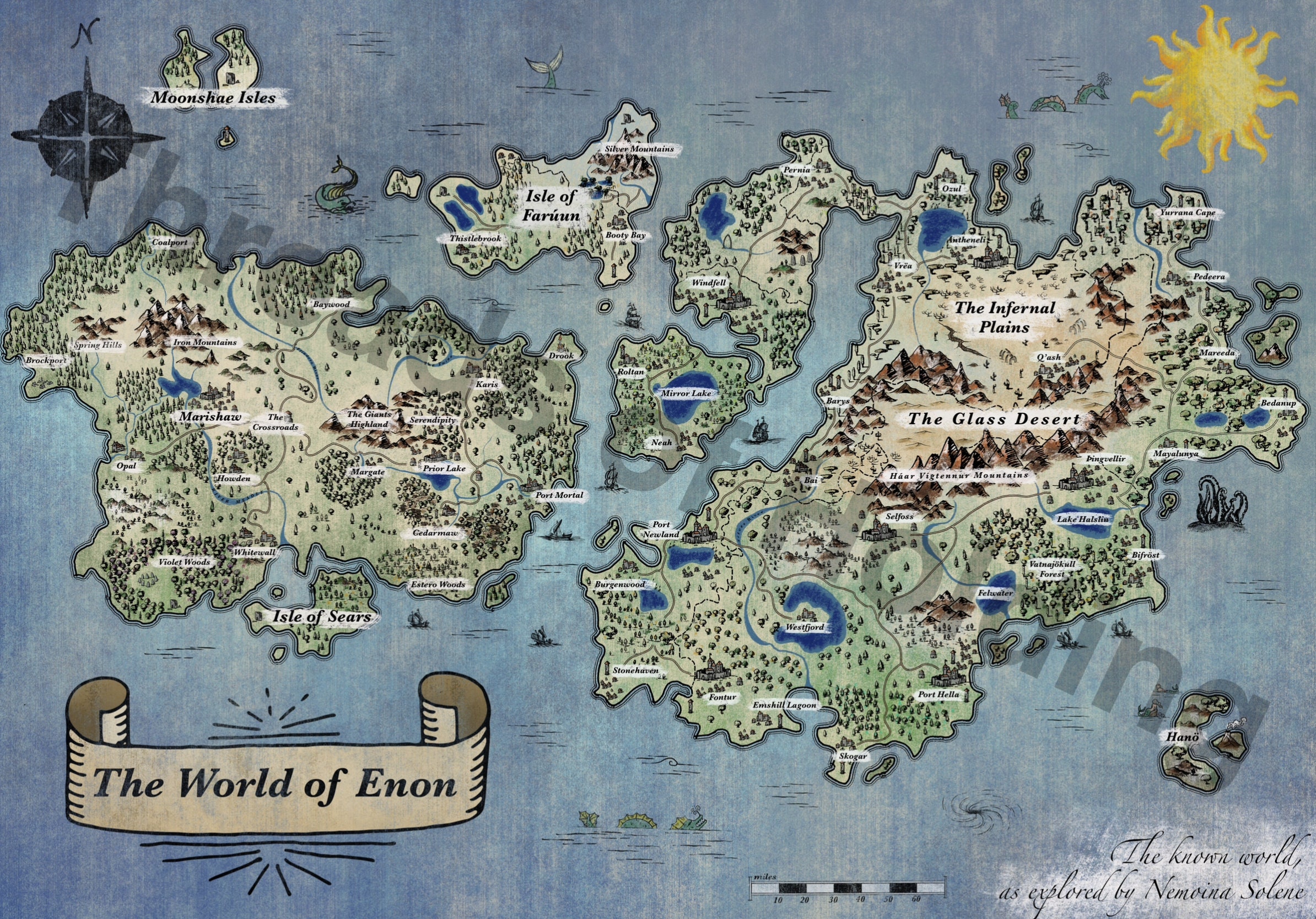 Custom Fantasy World Map Dnd, TTRPG 6k Resolution - Etsy