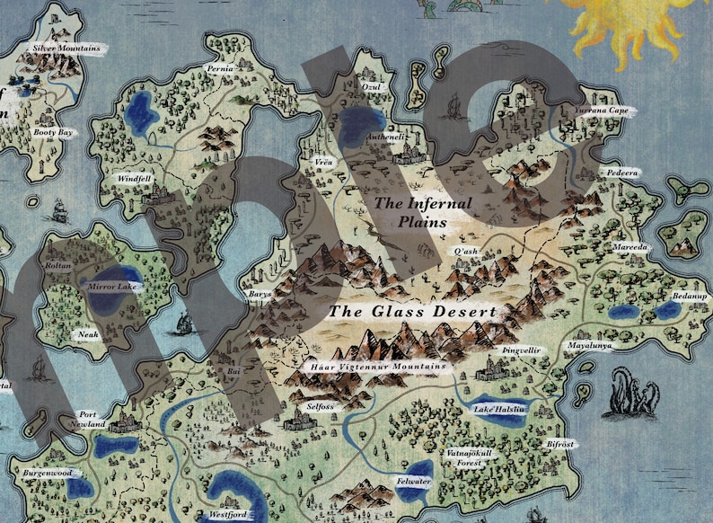 Custom Fantasy World Map | Dnd, TTRPG | 6k Resolution - Etsy