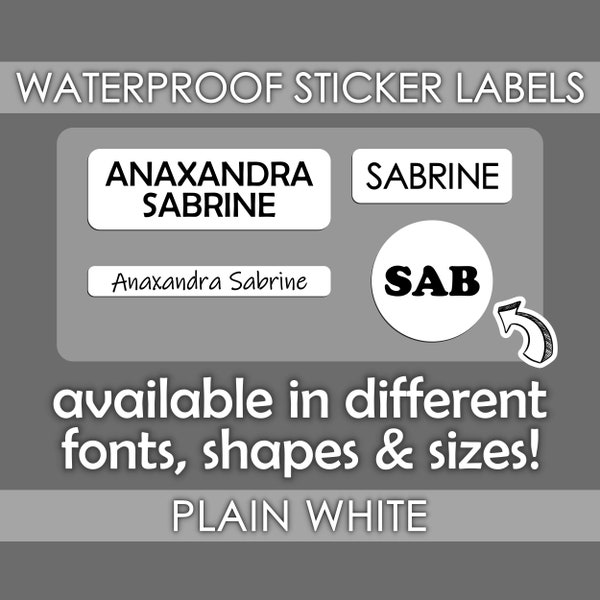 Plain White Round Stickers - Etsy