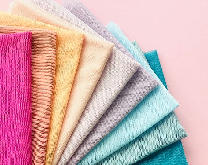 Colorful GRAB BAG of Stretch Mesh, Powernet Fabric, Stretch Tulle, Bra ...