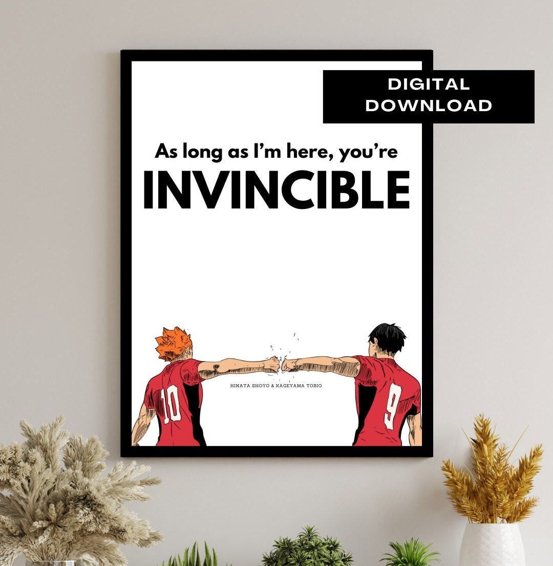 Invincible Anime Poster | Minimalist Sports Quotes (digital Download ...