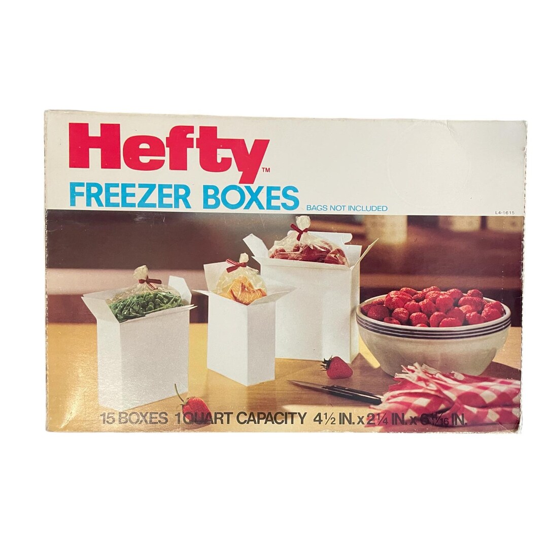 1984 Hefty Freezer Boxes | NEW | 15 Boxes | 1 Quart | Vintage ...