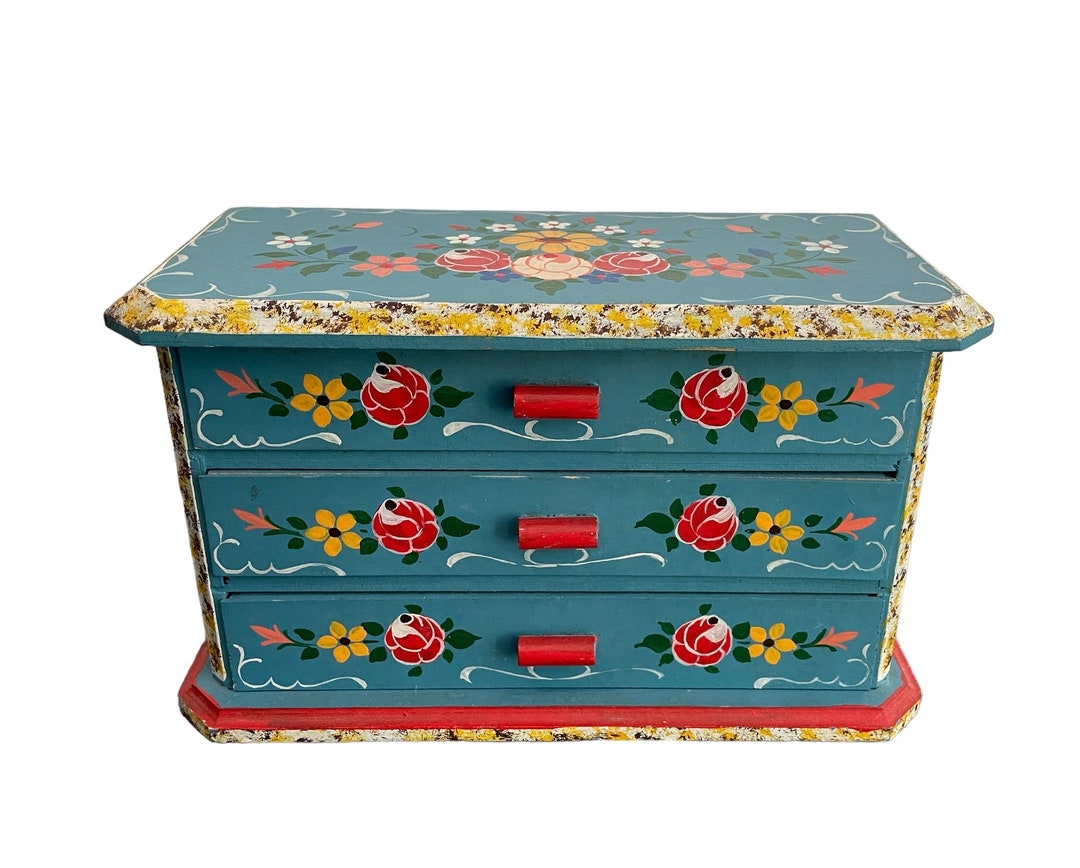 Vintage Dora Kuhn Dollhousethree Drawer Bavarian Dresser Chest Hand ...