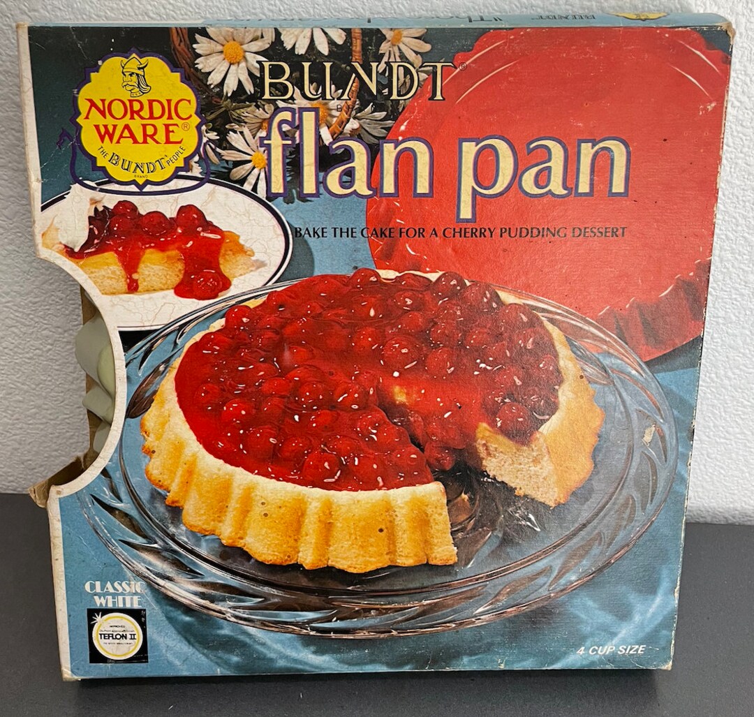 1970s Nordic Ware Bundt Flan Pan | Avocado 43425 | With Recipes | 10.25 ...