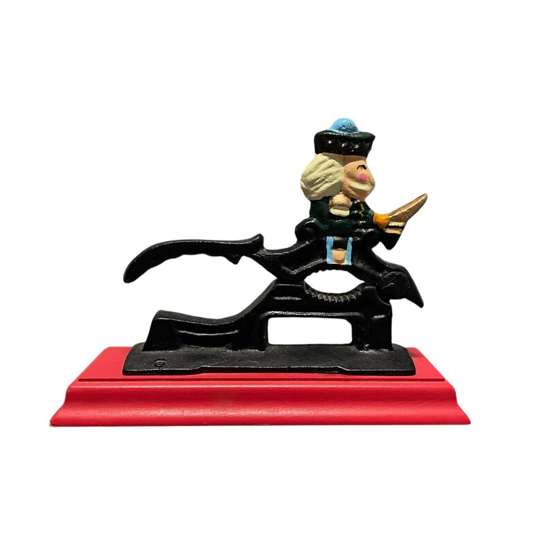 Vintage | Nutcracker Soldier | Cast Iron | Red Wooden Base | 1980s ...